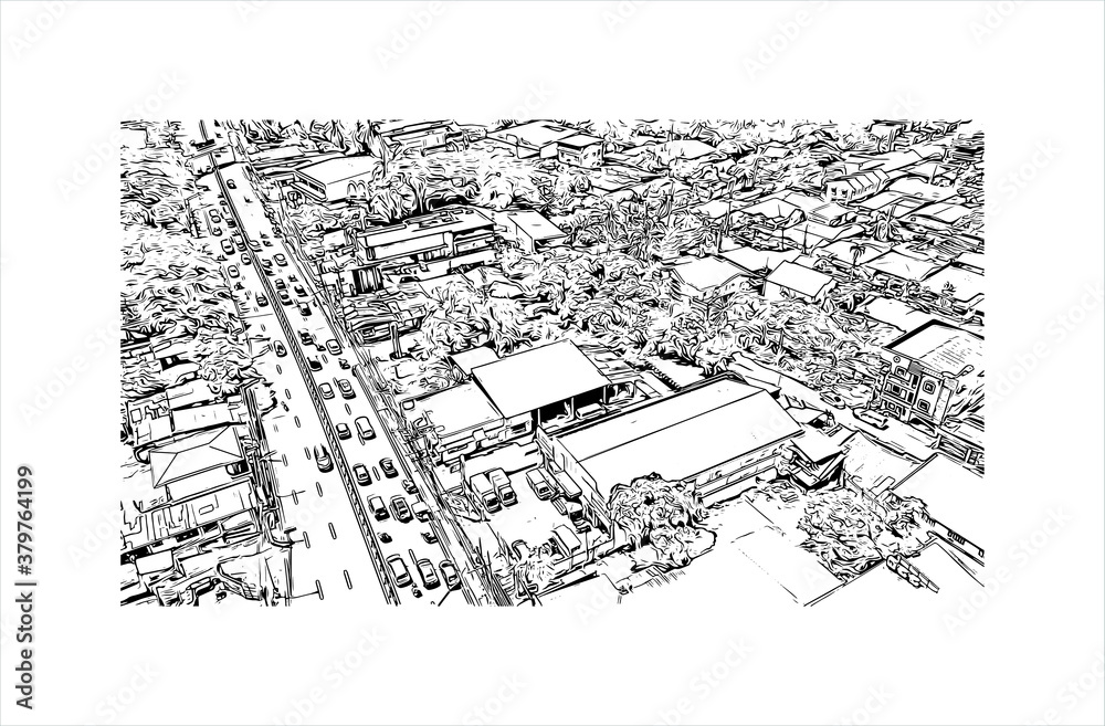 Building view with landmark of Batangas is a province in the ...