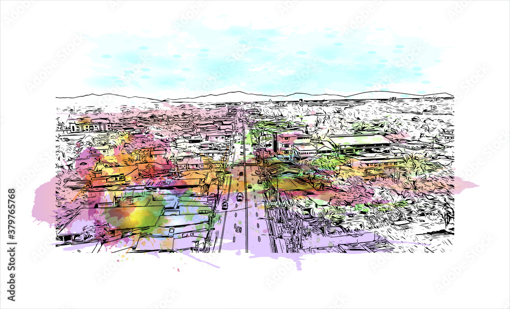 Building view with landmark of Batangas is a province in the ...