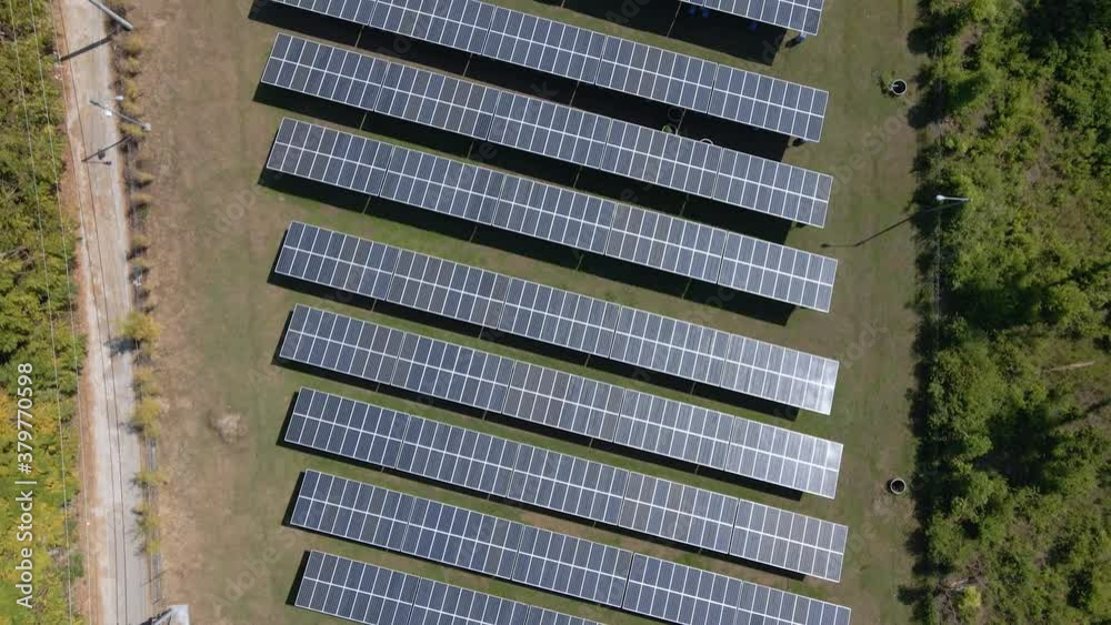 Modern power station farm with solar panels for third world countries ...