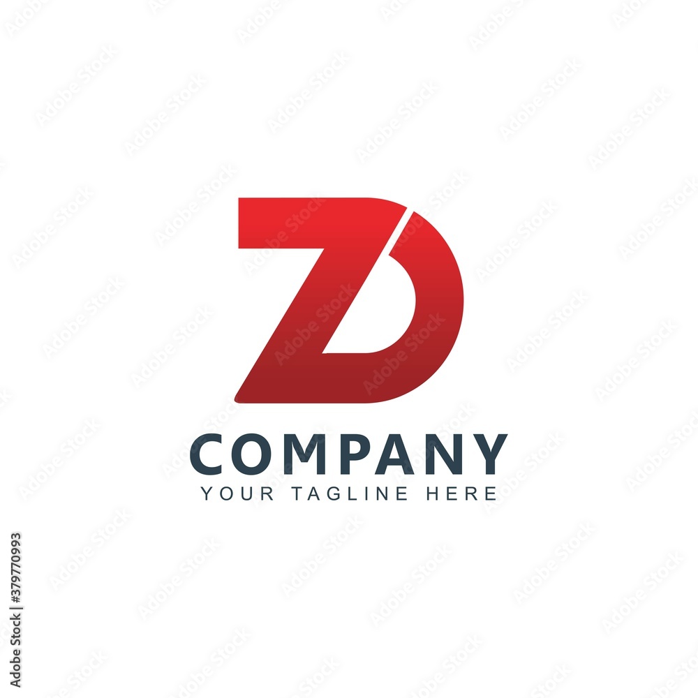 Initial 7D Logo Design Inspiration Stock Vector | Adobe Stock