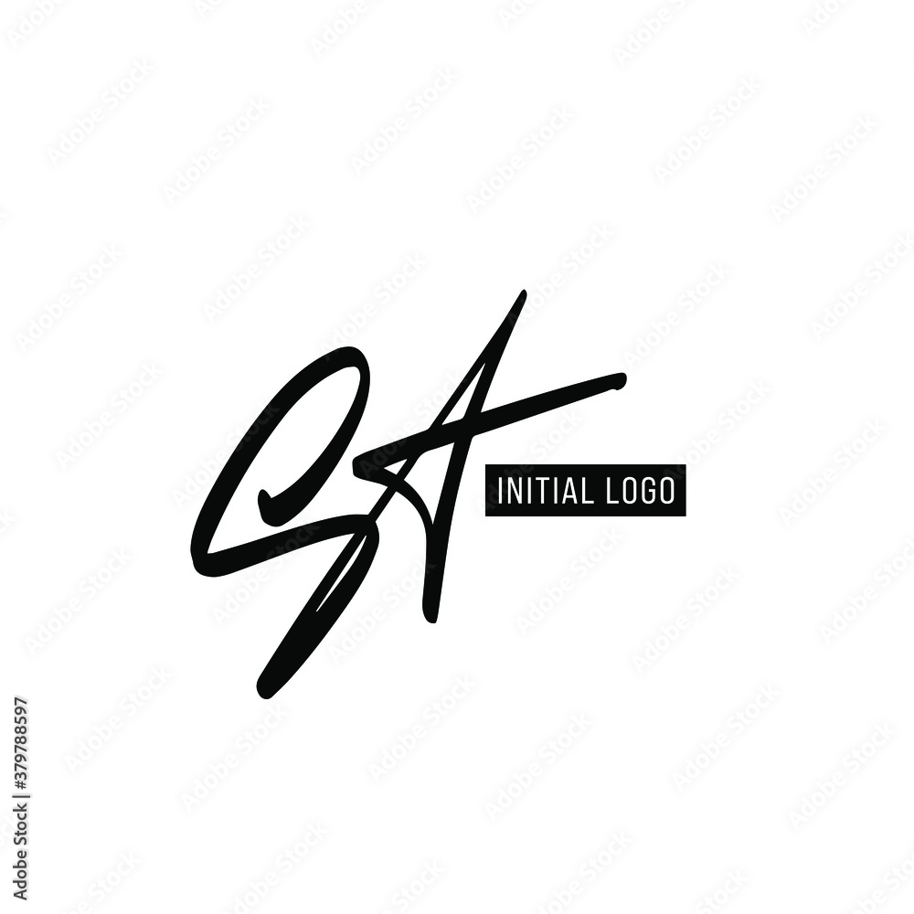 Initial ST Letter Logo With Creative Modern Business Typography Vector ...