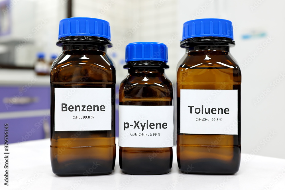 Selective focus of benzene, toluene and xylene liquid chemical compound ...