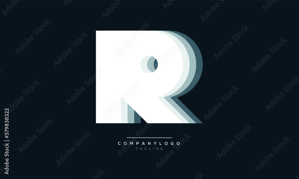 R initials monogram letter text alphabet logo design Stock Vector ...