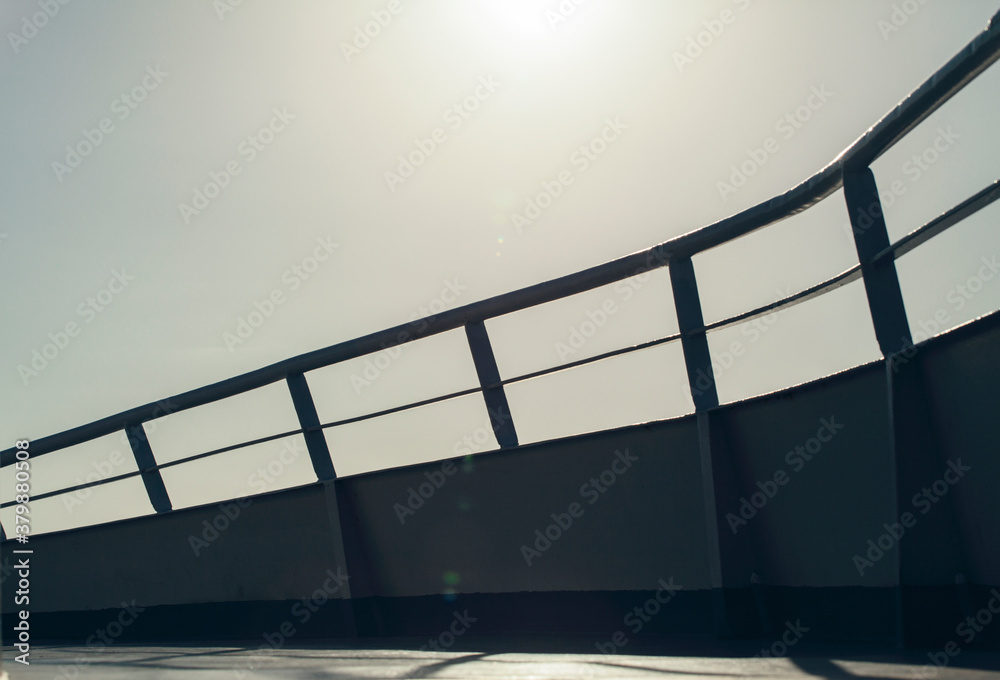 Deck and railing of ship Stock Photo | Adobe Stock