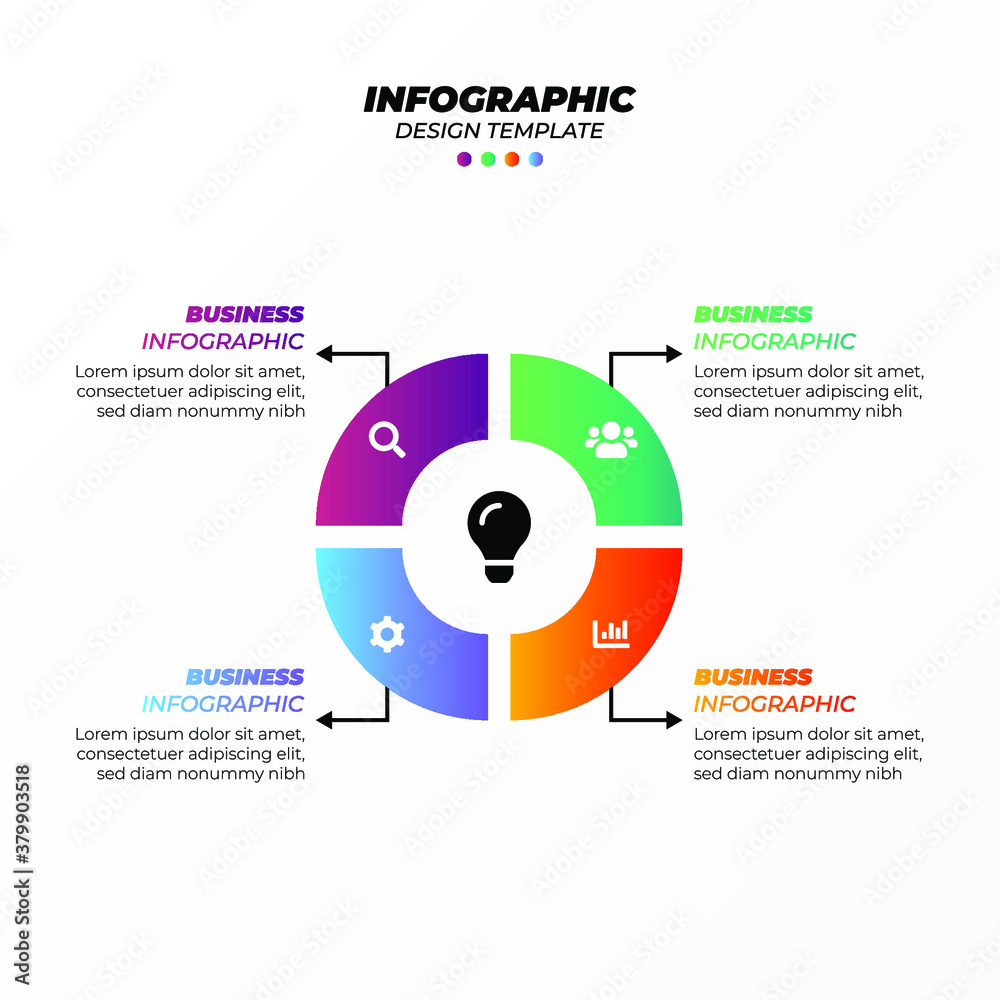 Colorful infographic steps flat design. Can be used for workflow ...