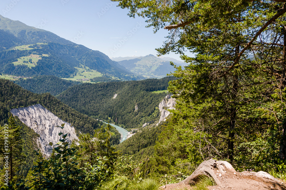 Rheinschlucht, Rhein, Ruinaulta, Fluss, Schlucht, Flims, Bergsturz ...