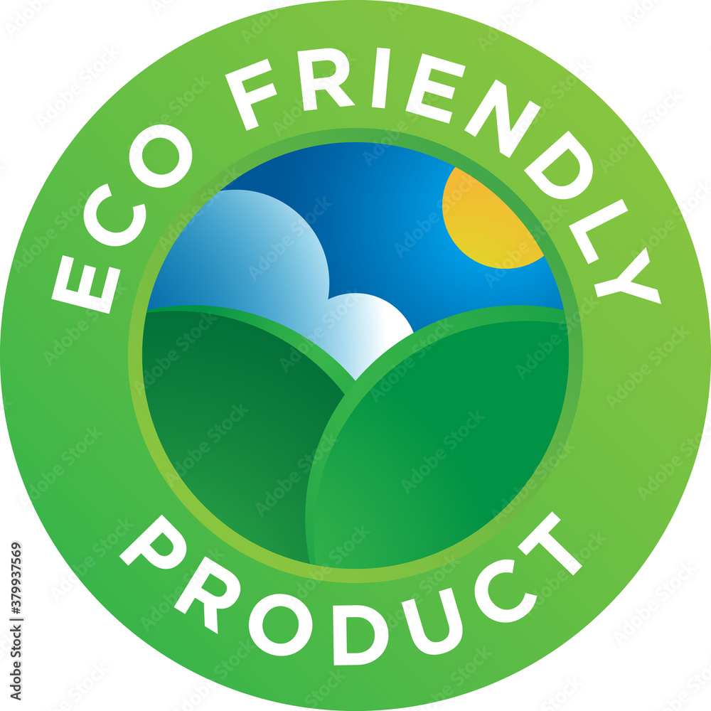 Eco-friendly, product, industrial, certified, label, sticker, go green ...