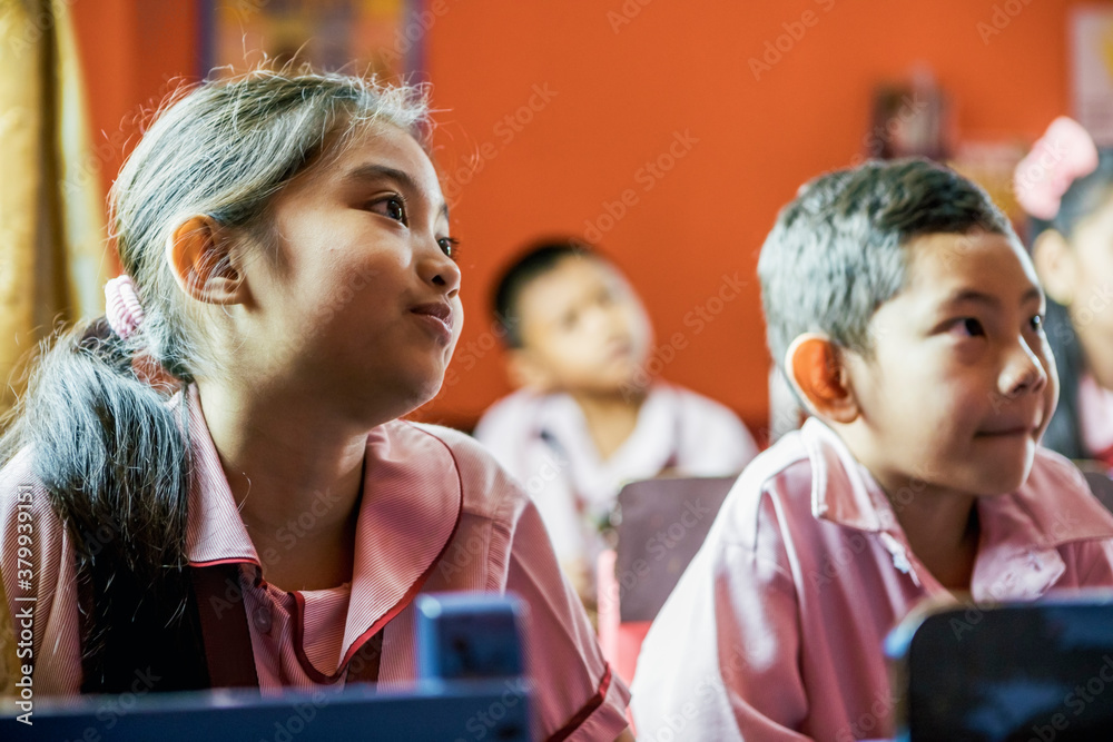 Filipino School Children Learning in a Classroom in School Stock Photo ...