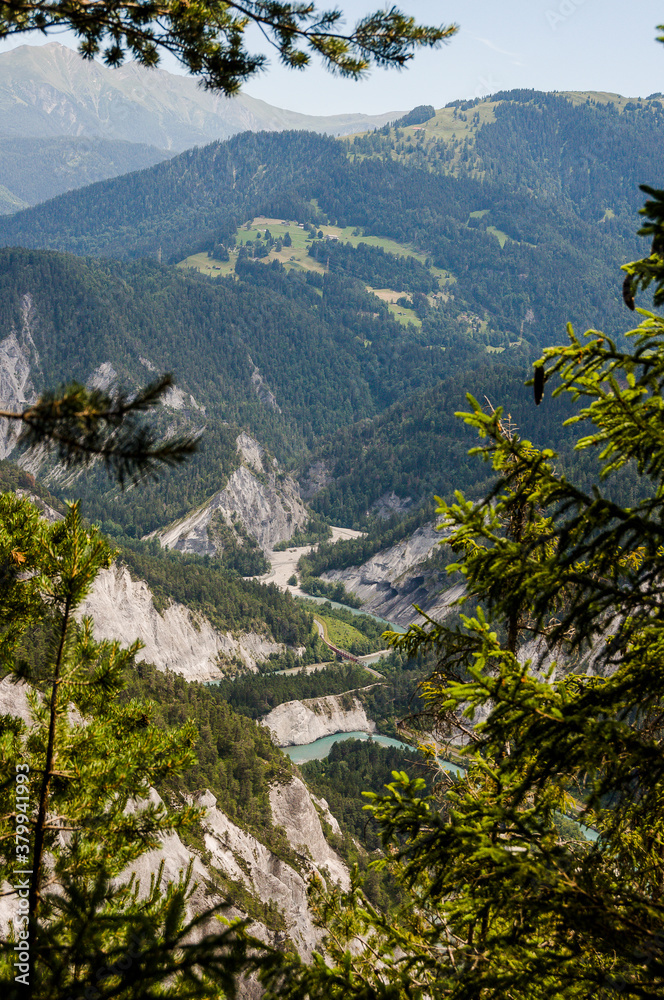 Rheinschlucht, Rhein, Ruinaulta, Fluss, Schlucht, Flims, Bergsturz ...