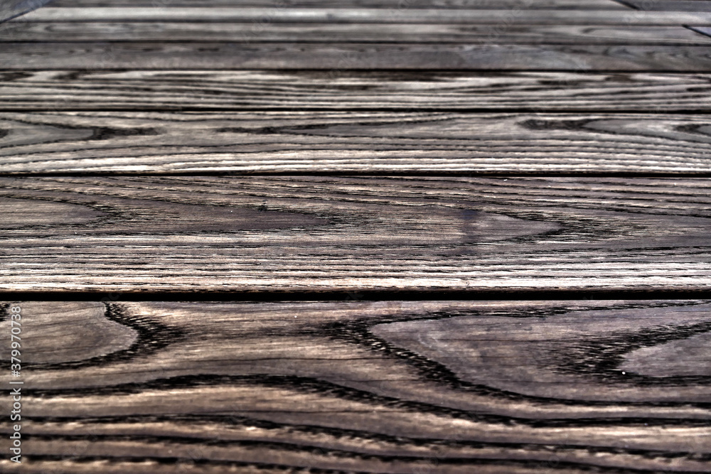 Natural wood structure of thermo ash, several boards arranged ...