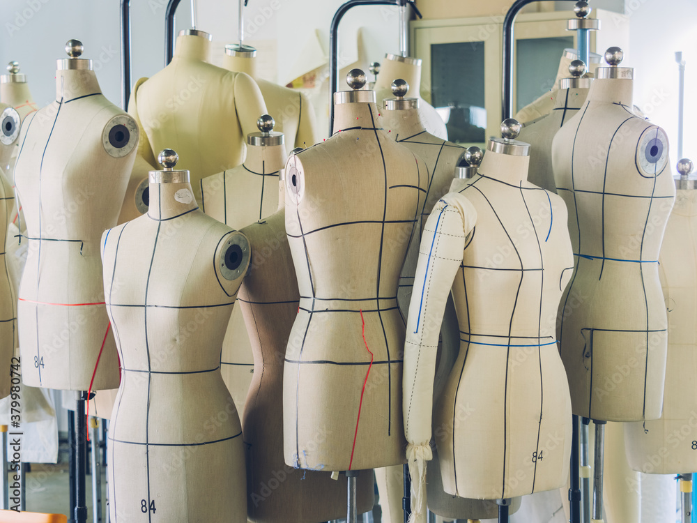 group of empty mannequins in studio Stock Photo | Adobe Stock