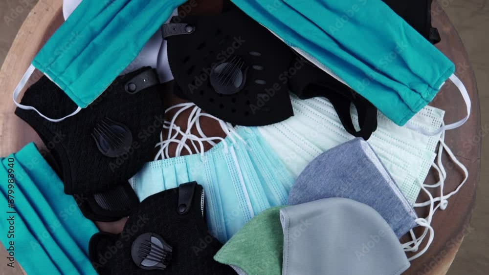 Display showing a lot of respiratory travel face mask for protection ...