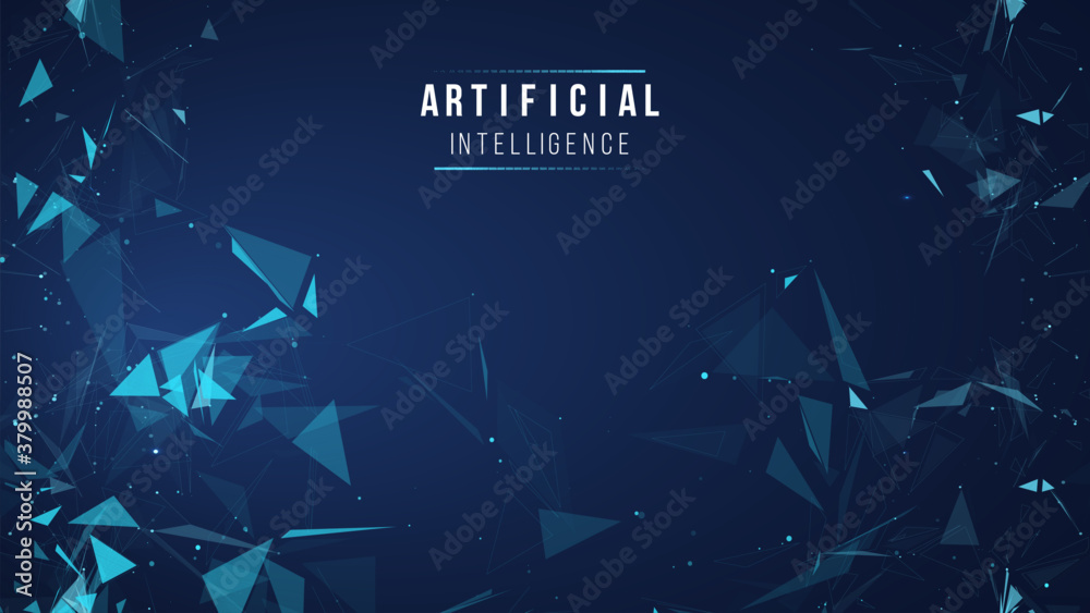 Artificial intelligence vector wave light background digital wallpaper ...