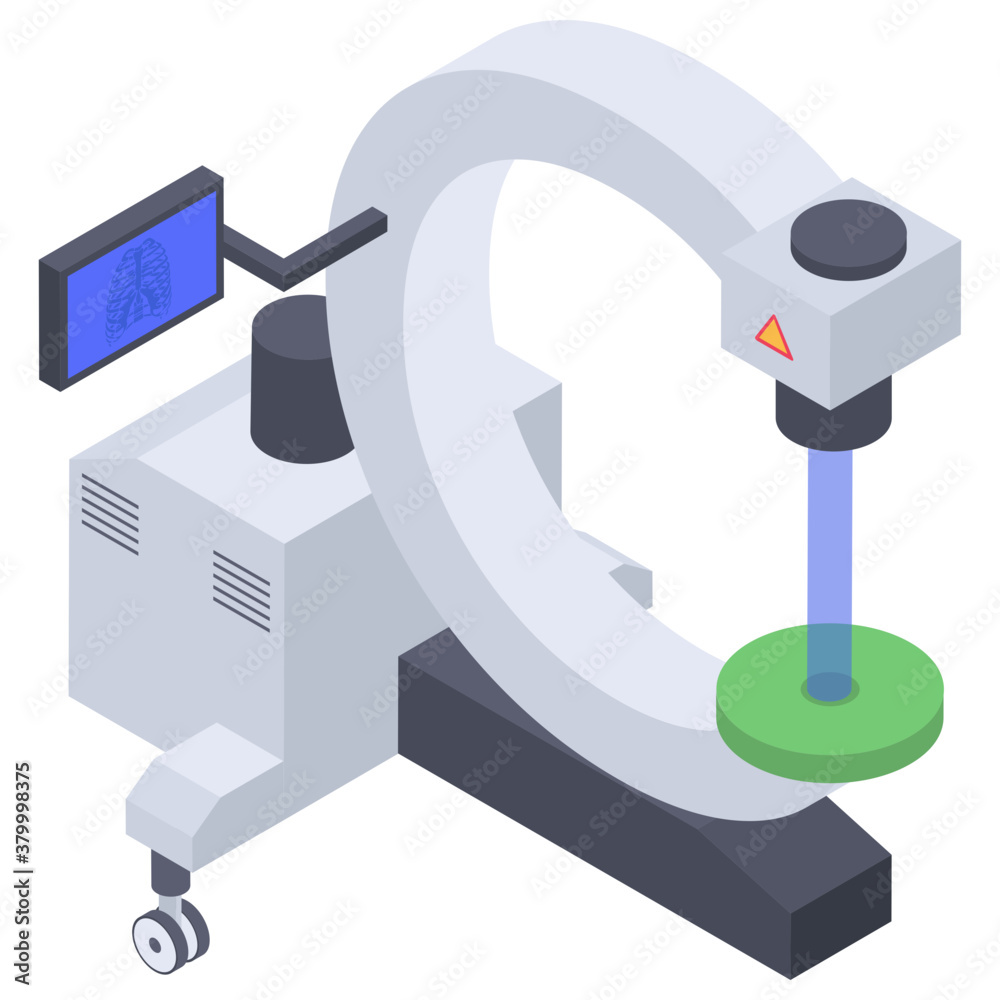 X-ray machine icon in isometric design Stock Vector | Adobe Stock