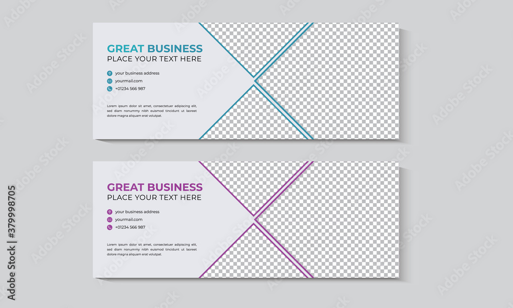 business Facebook cover company banner design Stock Vector | Adobe Stock