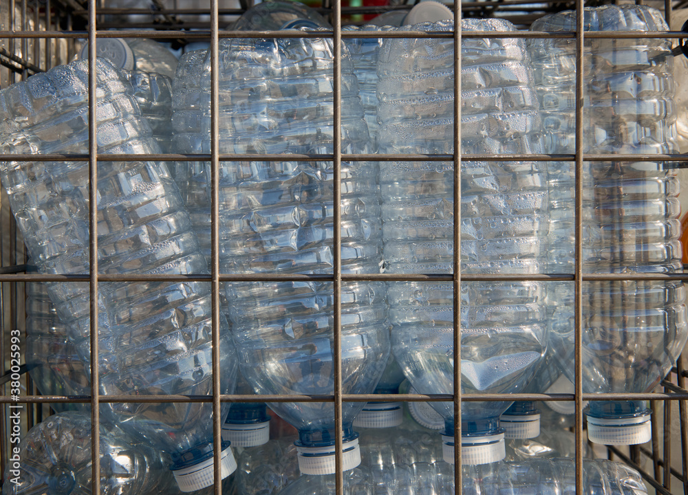 Plastic Water Bottles Ready for Recycling Stock Photo | Adobe Stock