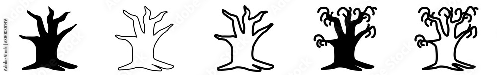 Dead Tree Icon Black | Environmental Destruction Illustration | Impact ...