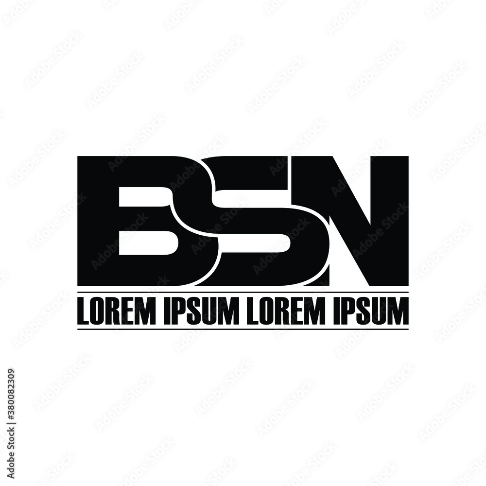 BSN letter monogram logo design vector Stock Vector | Adobe Stock