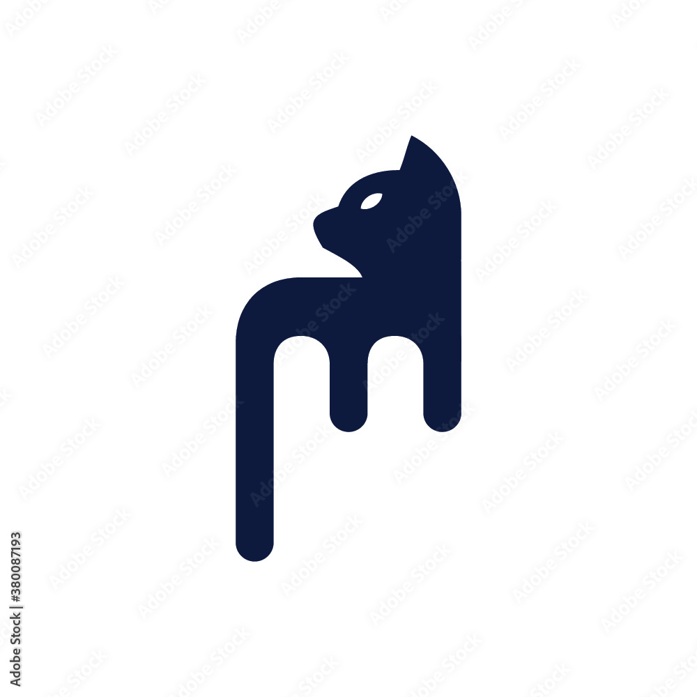cat logo vector letter M illustrations Stock Vector | Adobe Stock