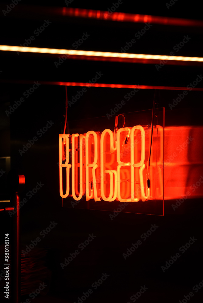 Burger Sign Stock Photo | Adobe Stock