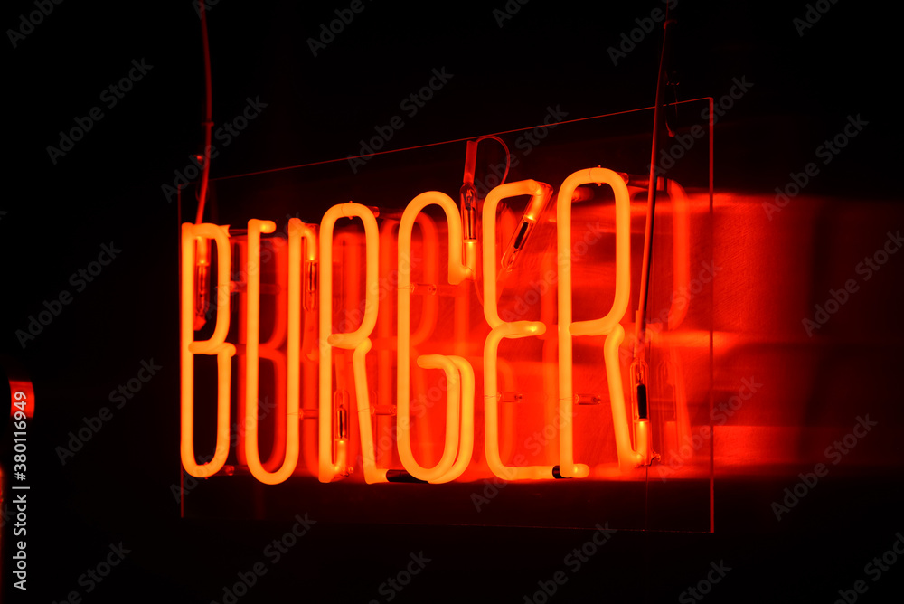 Burger Sign Stock Photo | Adobe Stock