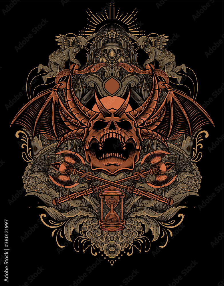 Demon Illustration Vintage