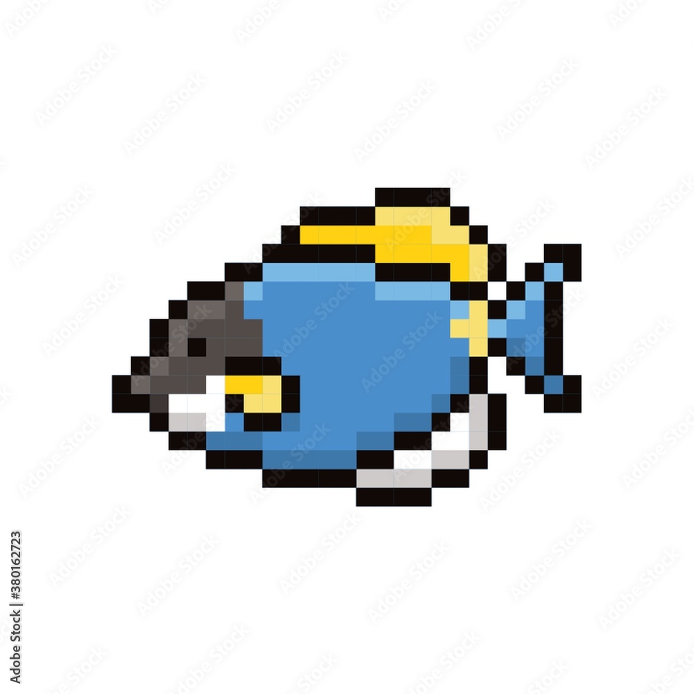 Fish 8-bit vector illustration Stock Vector | Adobe Stock