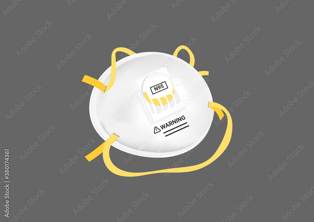 N95 particulate respirator mask vectors for filter dust and anti corona ...