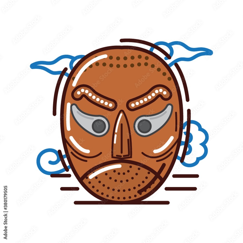 korean traditional mask design Stock Vector | Adobe Stock