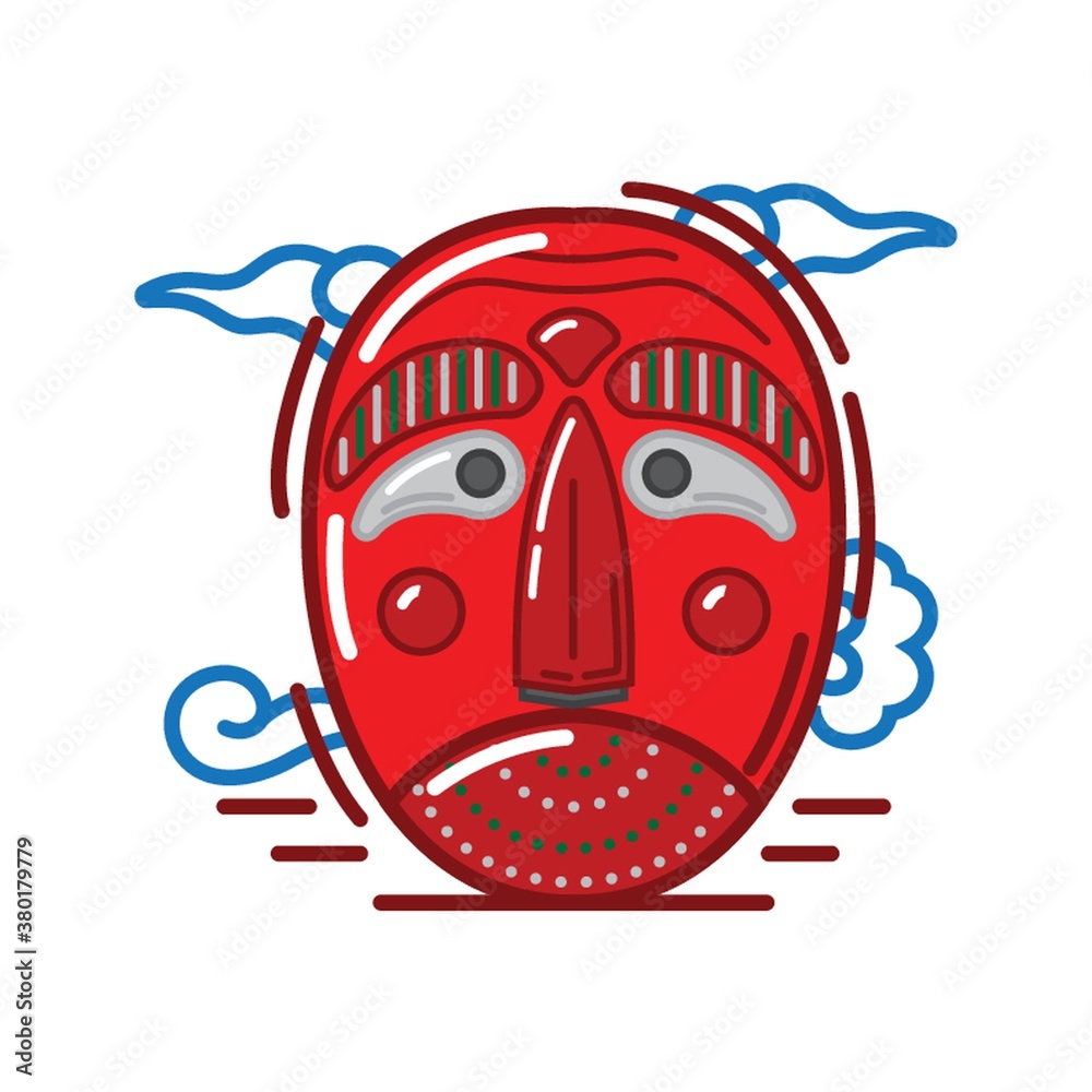 korean traditional mask design Stock Vector | Adobe Stock