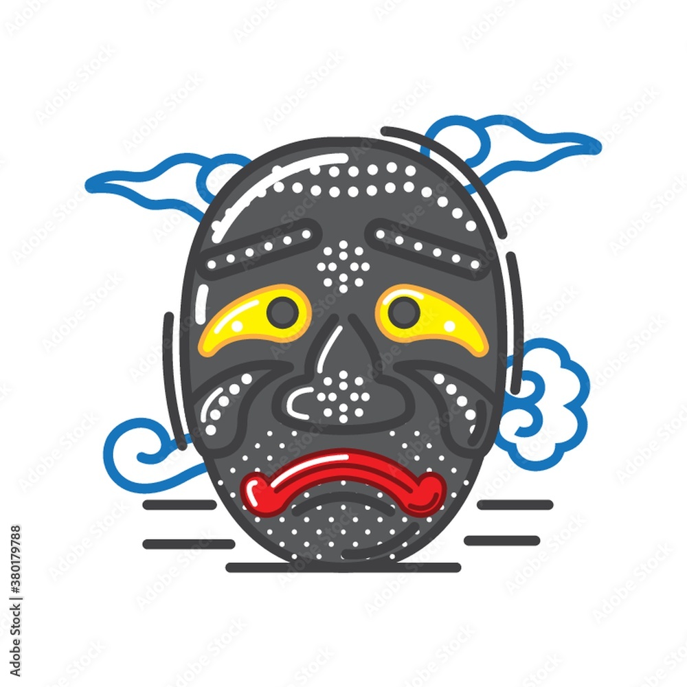 korean traditional mask design Stock Vector | Adobe Stock