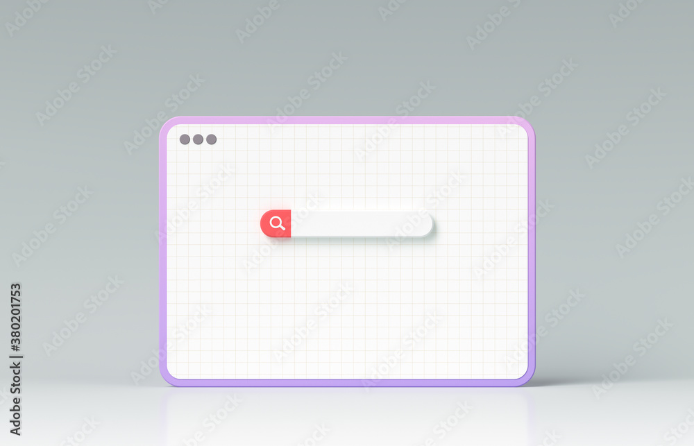 minimal blank search bar on webpage layout background. web search ...