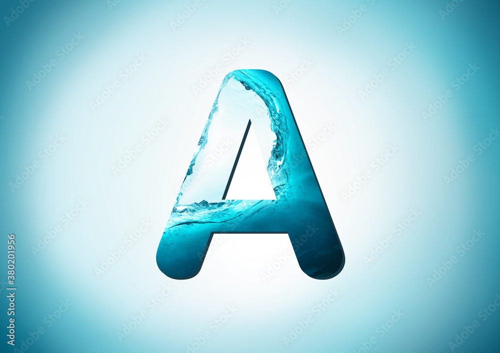 letter of water alphabet, alphabetic water letters, letter a to z and 1 ...