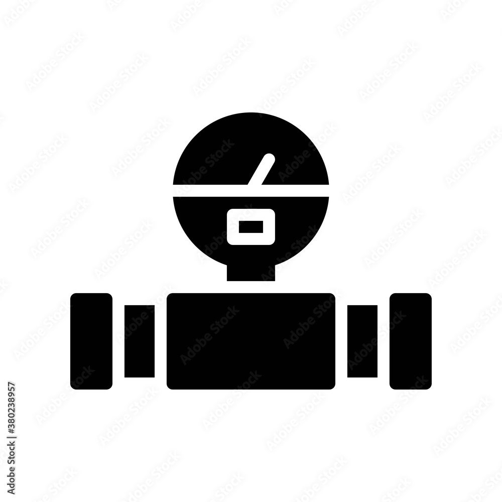 plumber icons related water pipe or water meter with nuts and meter ...