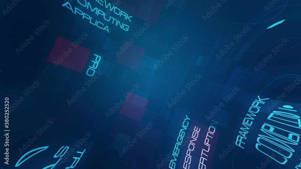 Incident Management animated tag word cloud text 3D digital technology ...