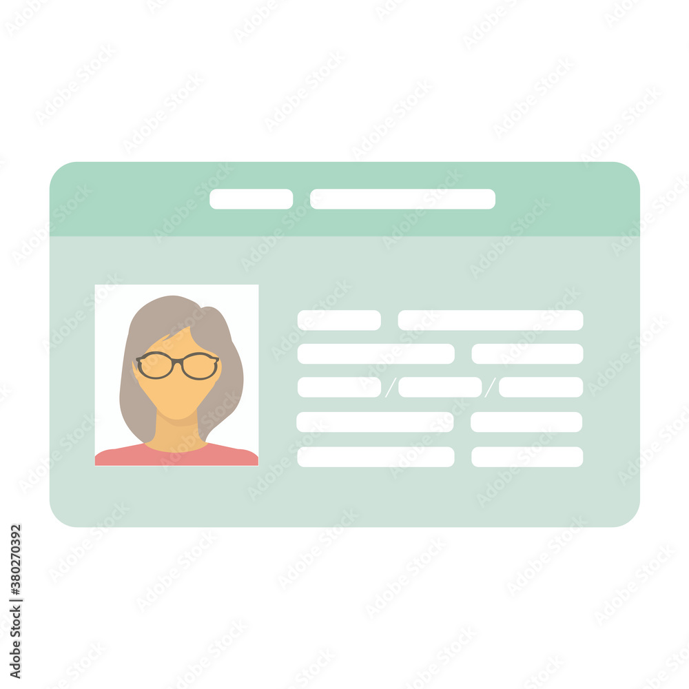 ID card, driver's license, identity card, identification card. Stock ...