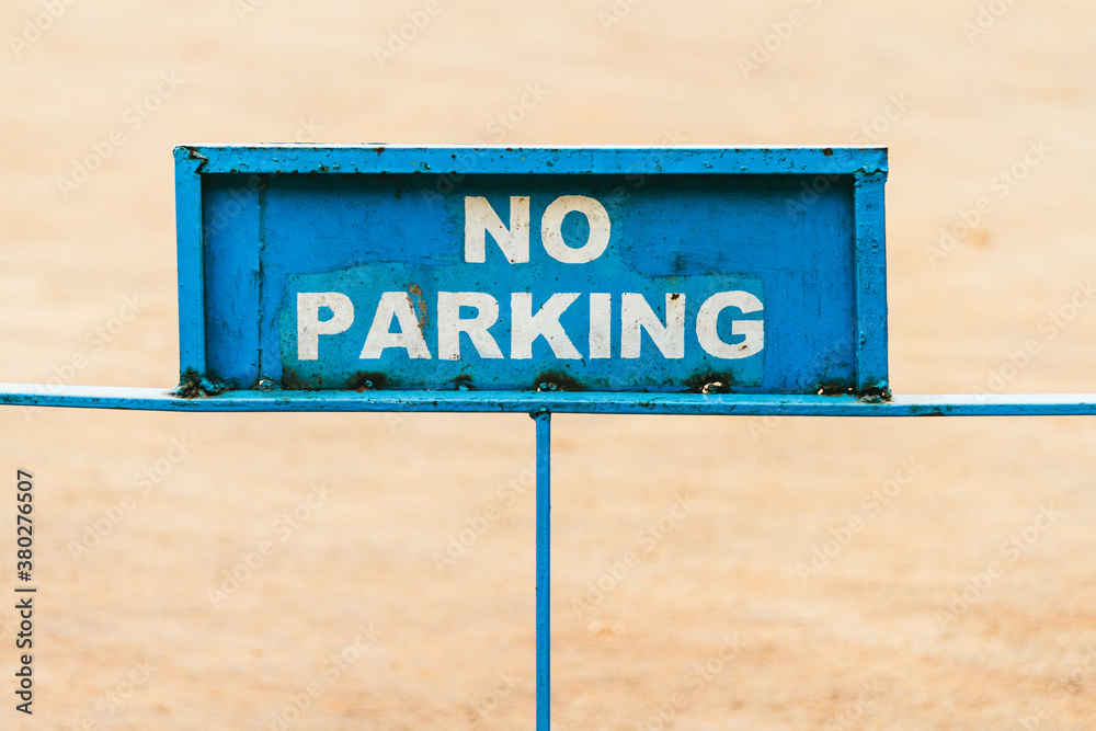 No parking blue sign Stock Photo | Adobe Stock