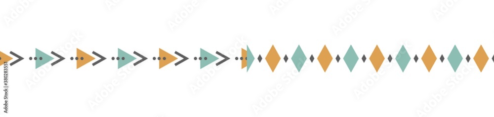 triangular and rhombus pattern border design Stock Vector | Adobe Stock