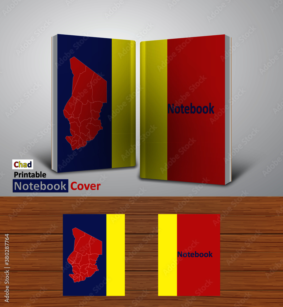 Notebook Design Mockup - 3D Book Template - National Country Map and ...