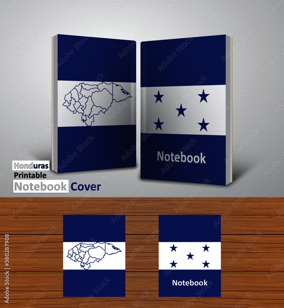 Notebook Design Mockup - 3D Book Template - National Country Map and ...