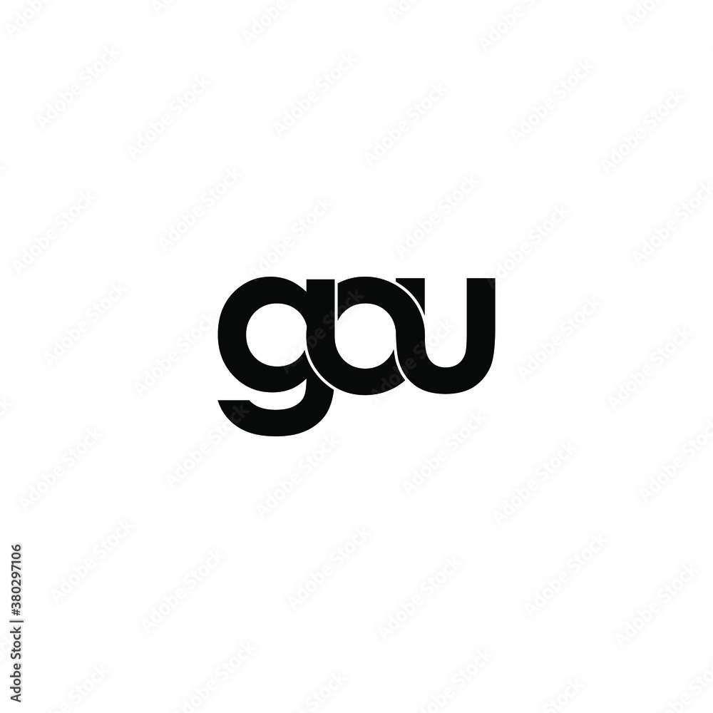 gou letter original monogram logo design Stock Vector | Adobe Stock