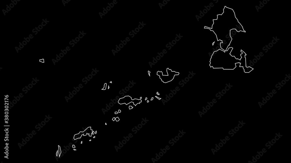 Muslim Mindanao Philippines region map outline animation vídeo do Stock ...