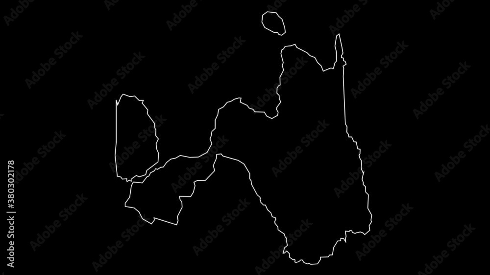 Northern Mindanao Philippines region map outline animation Stock Video ...