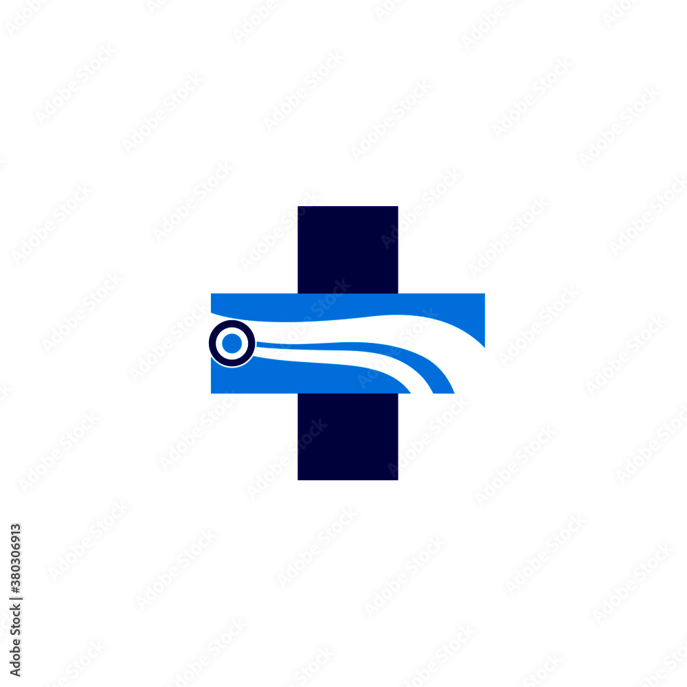 Doctor plus illustration vector logo design pharmacy and clinic and ...