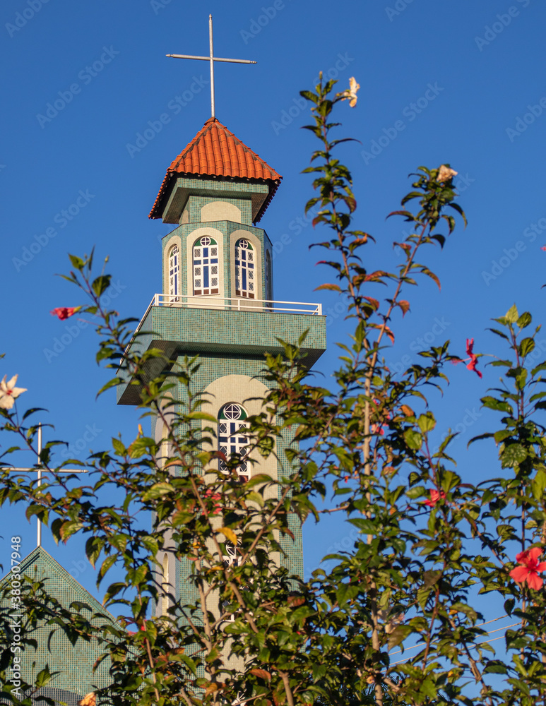 church in brazil with beautiful images of cross and faith catholic ...