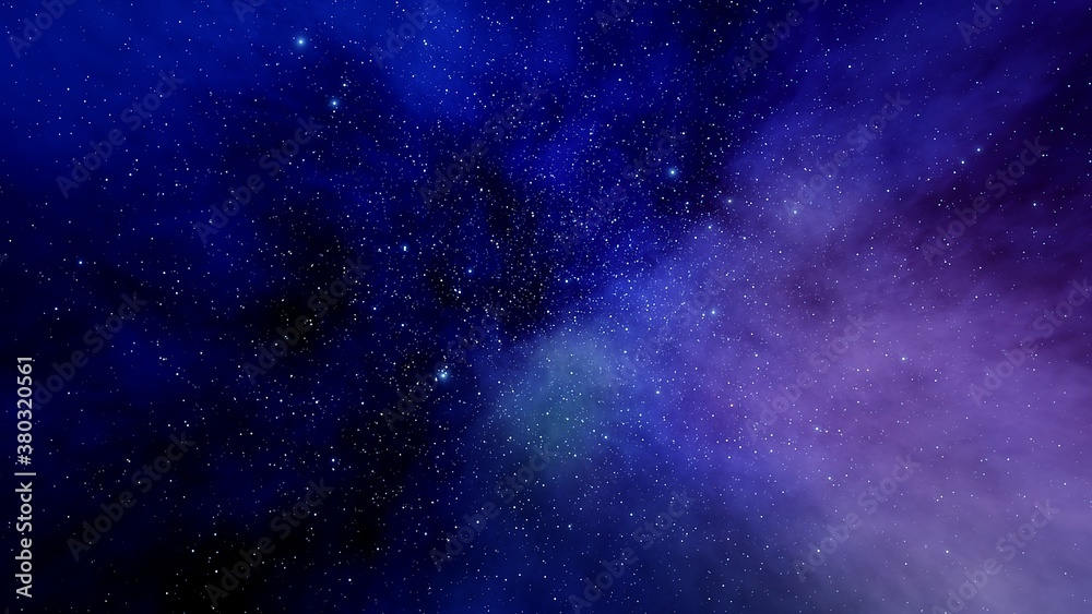 Stars in sky, starry night starlight shine of milky way, space cosmic ...