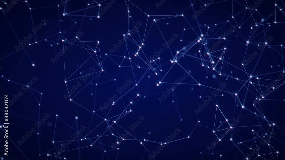 Global connection.Abstract looping animation.Lines connecting shining ...