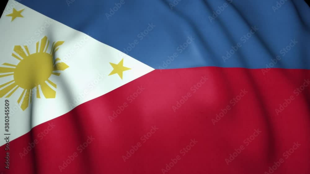 Waving realistic Philippines flag background. Loop animation Stock ...