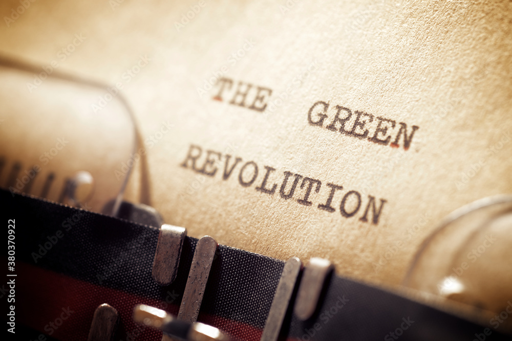 The green revolution phrase Stock Photo | Adobe Stock