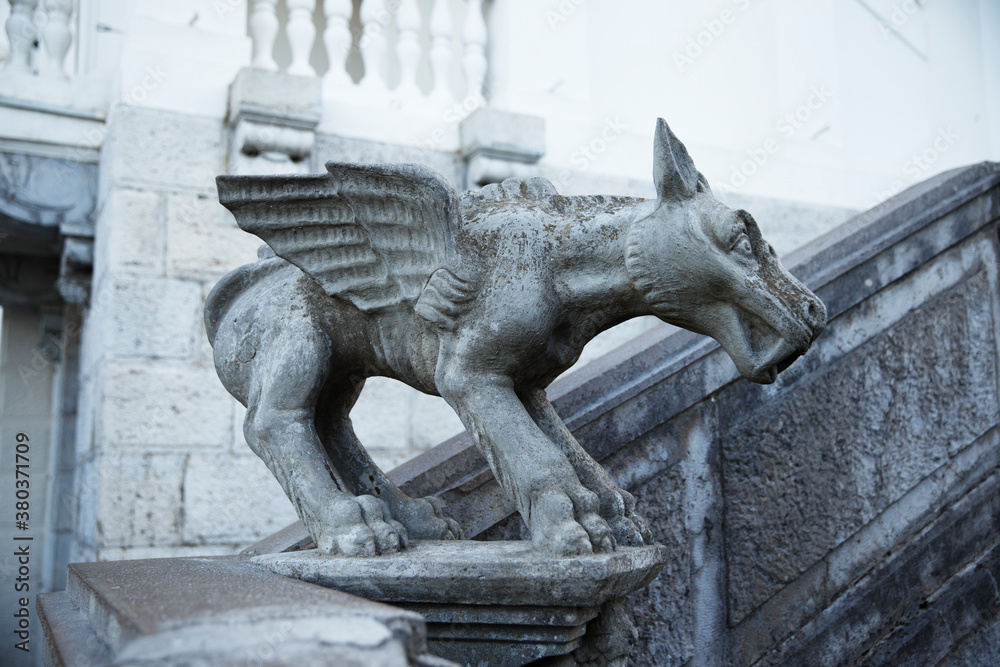 The statue of a gargoyle inside Livadia Palace Stock Photo | Adobe Stock
